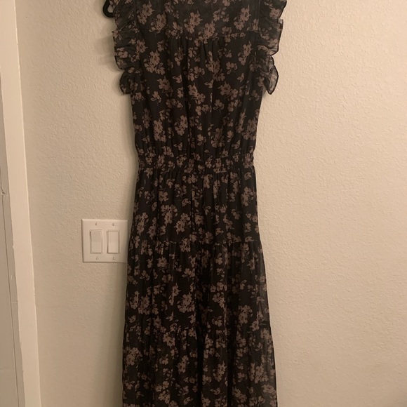 Pinch | Dresses | Pinch Dark Floral Ruffle Maxi Dress | Poshmark